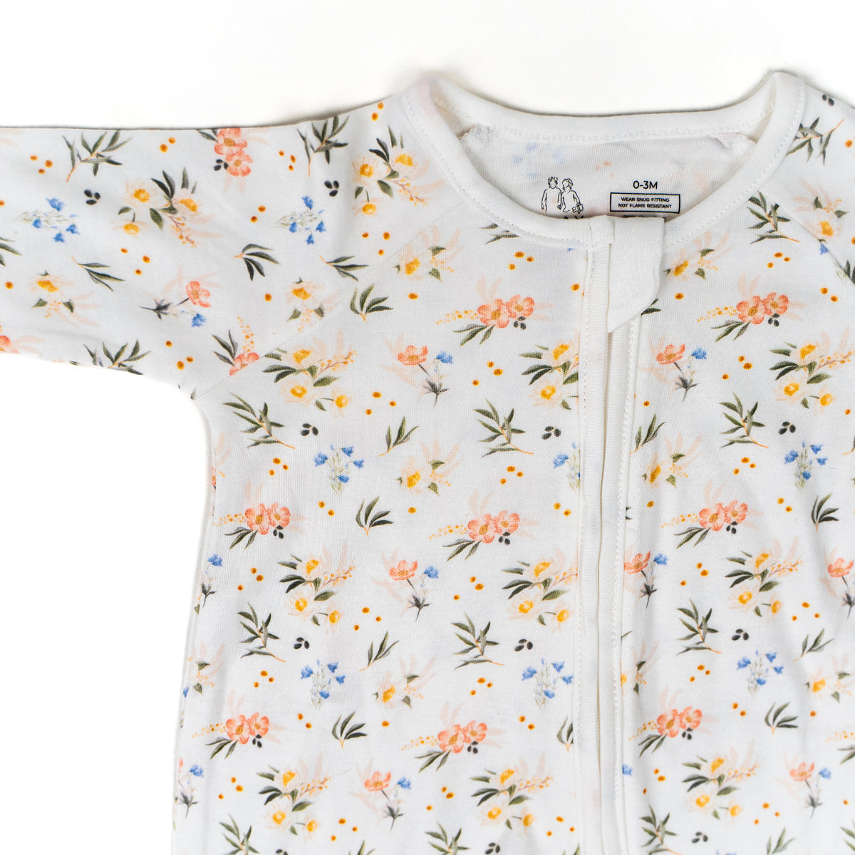 2-Way Zipper Convertible PJ's - White Floral – Modern Pastime