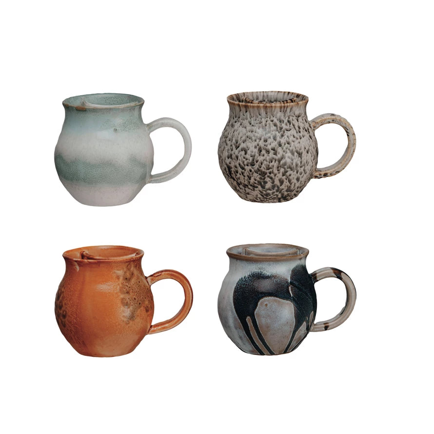 16 oz. Stoneware Mug w/ Tea Bag Holder, 4 Colors – Modern Pastime