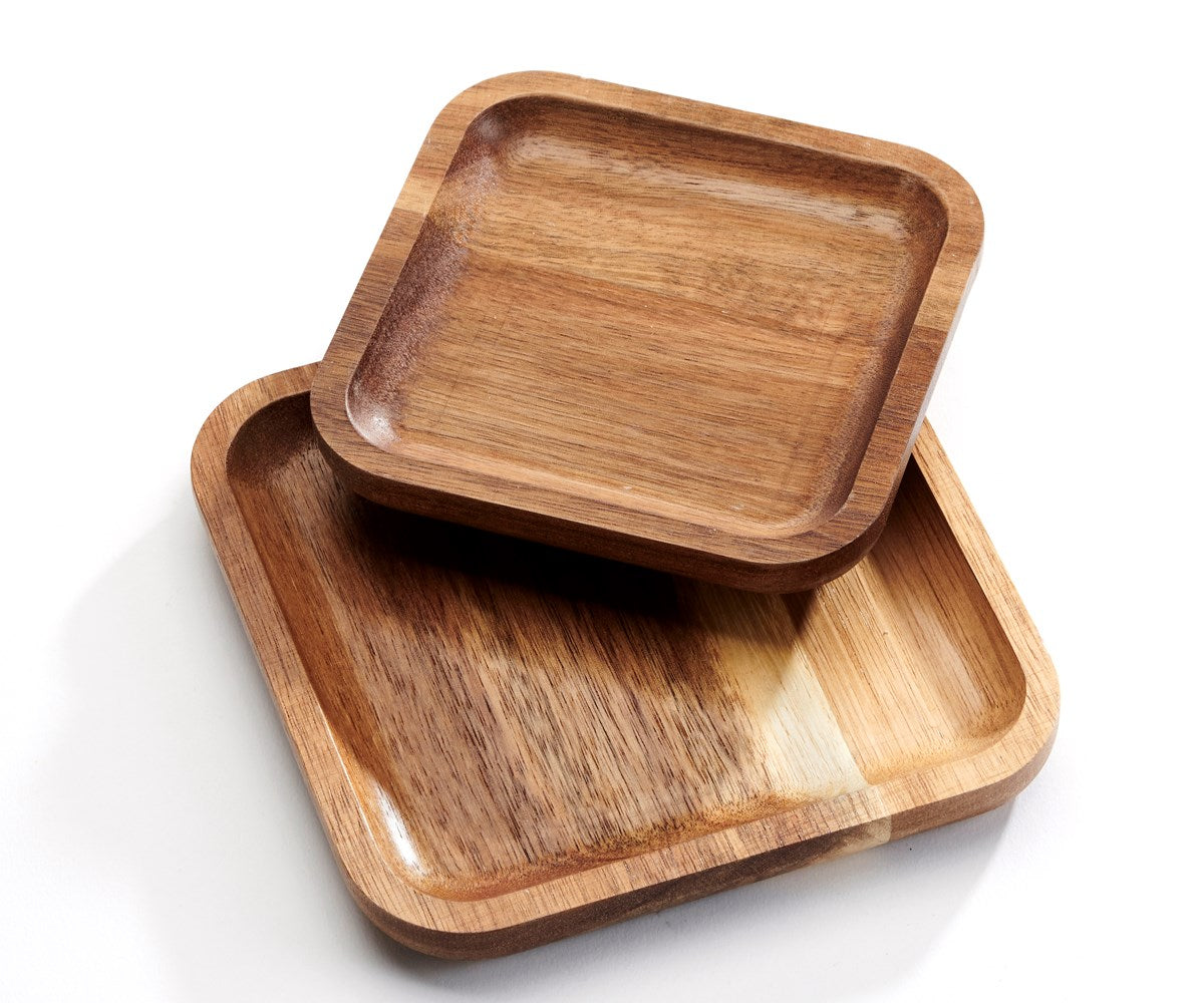 Mini Wood Acacia Plates – Modern Pastime